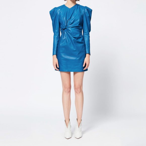 Isabel Marant | Dresses | Nwt Isabel Marant Blue Lambskin Cobe Dress ...